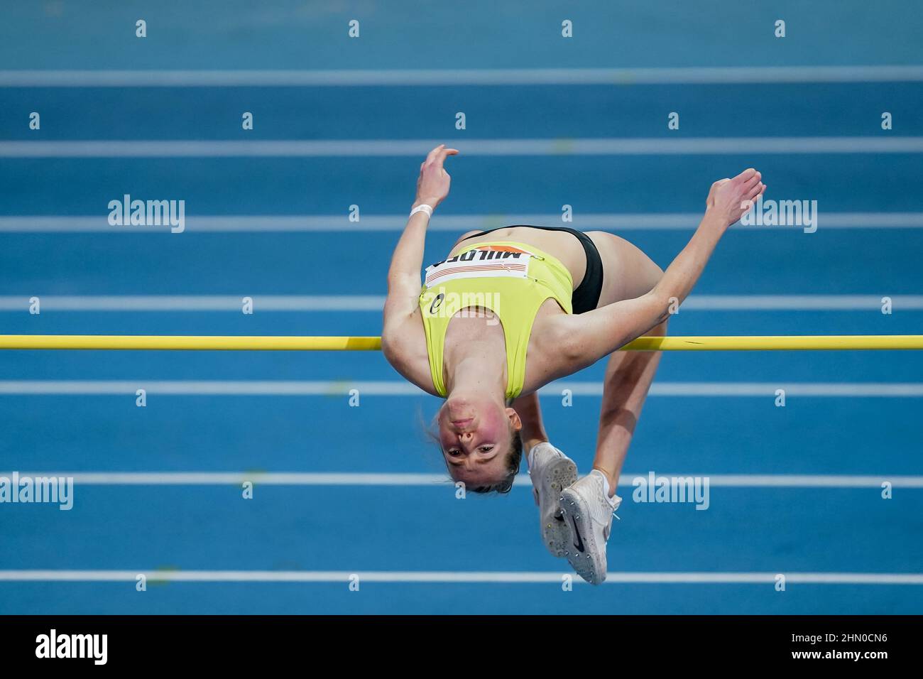 APELDOORN, NETHERLANDS - FEBRUARY 13: Sophia Mulder of AV `34 Apeldoorn during the NK Indoor ...